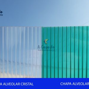 Chapa de Policarbonato Alveolar Verde 10mm 2,10 x 6,00m - Casa do ...