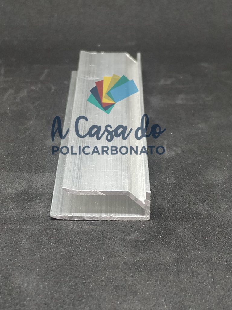 Perfil U de aluminio 6mm - Pingadeira - Casa do Policarbonato